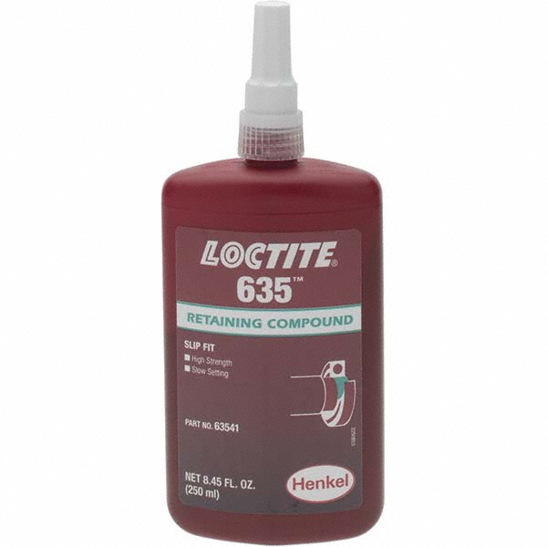 Loctite - Threadlockers & Retaining Compounds; RC-635 250ML LOCTITE RETNGCOMPND | MSC Direct