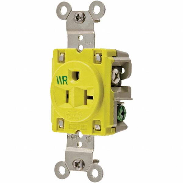 Hubbell Wiring Device-Kellems - Straight Blade Single Receptacle: NEMA ...