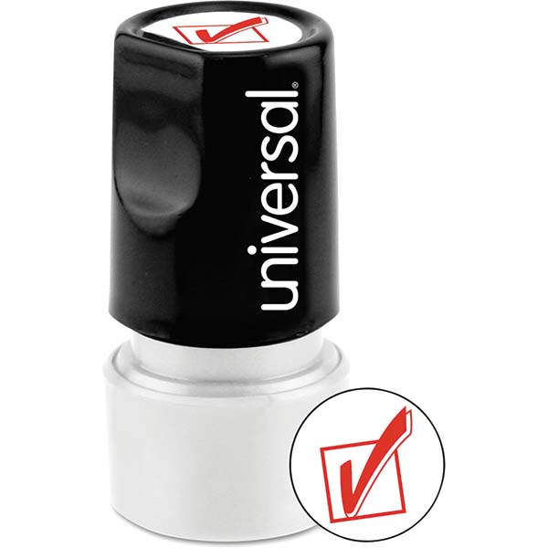 UNIVERSAL - Pre-inked Stock Stamps: Message: CHECK MARK (ICON ...