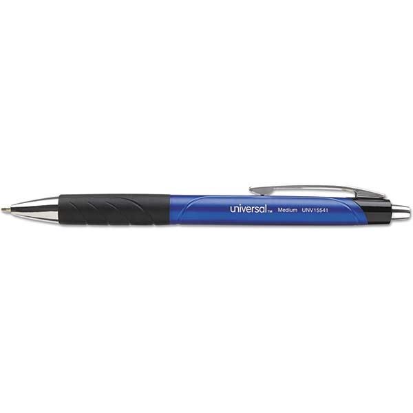 UNIVERSAL - Comfort Grip Stick Pen: 1 mm Tip, Blue Ink | MSC Direct