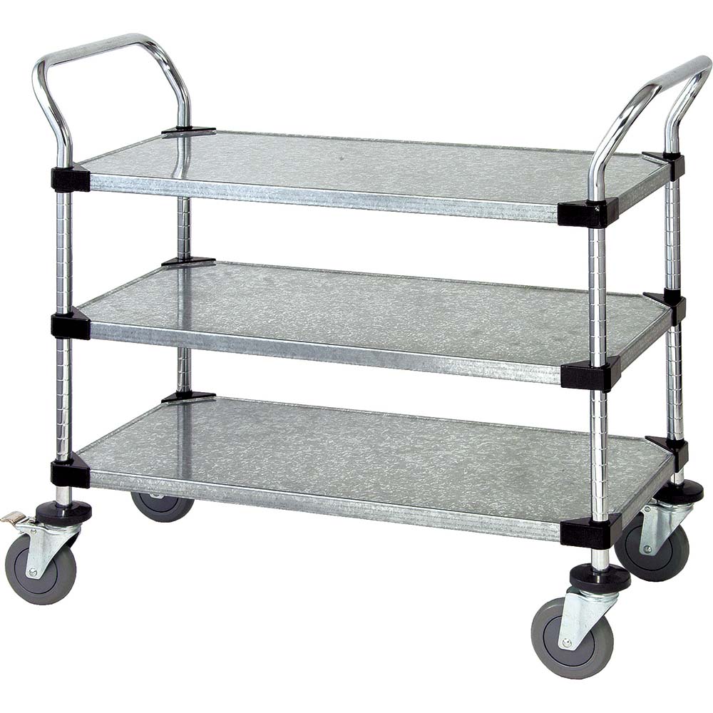 Quantum Storage - Utility Utility Cart: 48" Long, 18" Wide, Wire, 1200 ...
