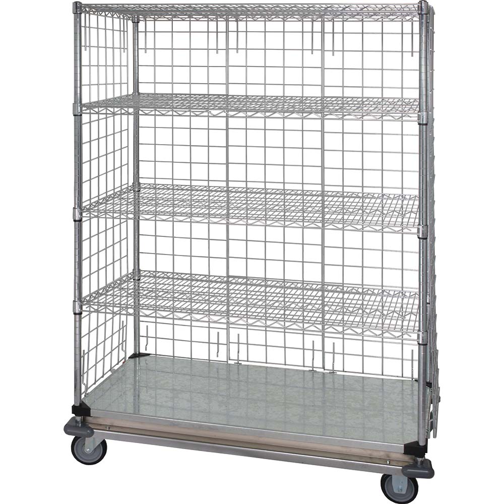 Quantum Storage - Carousel Utility Cart: 36" Long, 24" Wide, Wire, 1200 ...