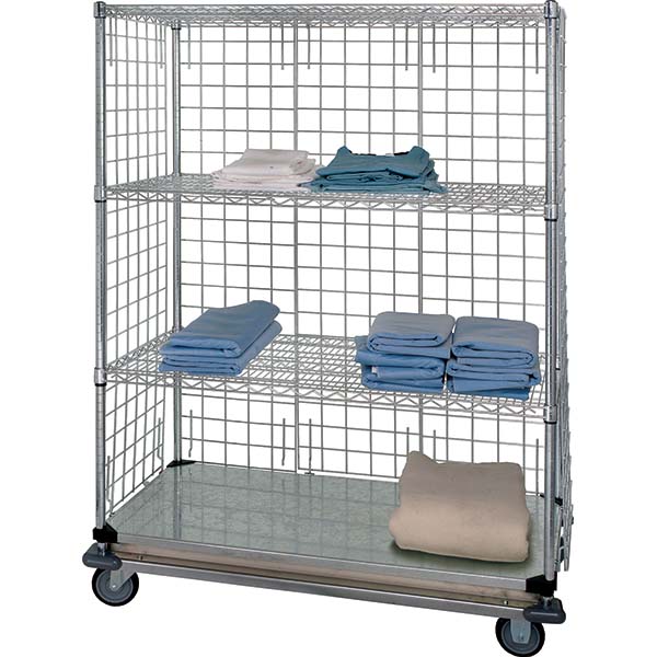 Quantum Storage - Carousel Utility Cart: 48" Long, 24" Wide, Wire | MSC ...