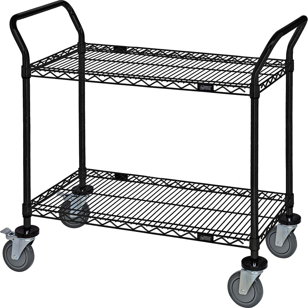 Quantum Storage - Utility Utility Cart: 36" Long, 18" Wide, Wire, 1200 ...