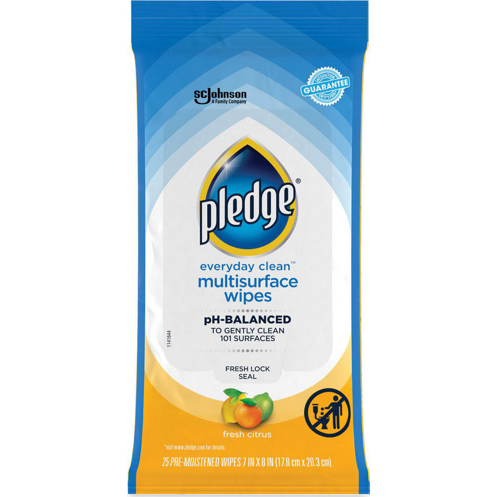 Pledge - Pledge Wipes: Pre-Moistened, 25 Ct | MSC Direct