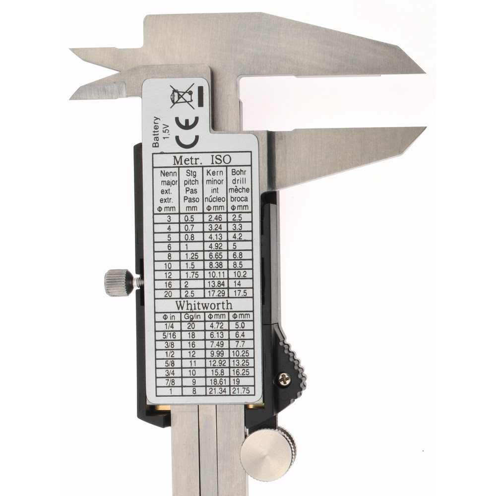 SPI - Electronic Caliper: 150.00 mm, 6", 0.0100 mm, 0.0005" Resolution ...