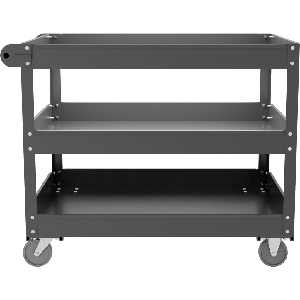 Hirsh - Ready-to-Assemble Steel Utility Cart: 36" OAL, 24" OAW, 32" OAH ...