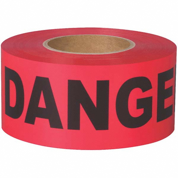 Shurtape - Barricade Tape: Red, Message:" Danger", 3.0000" Width, 1000. ...