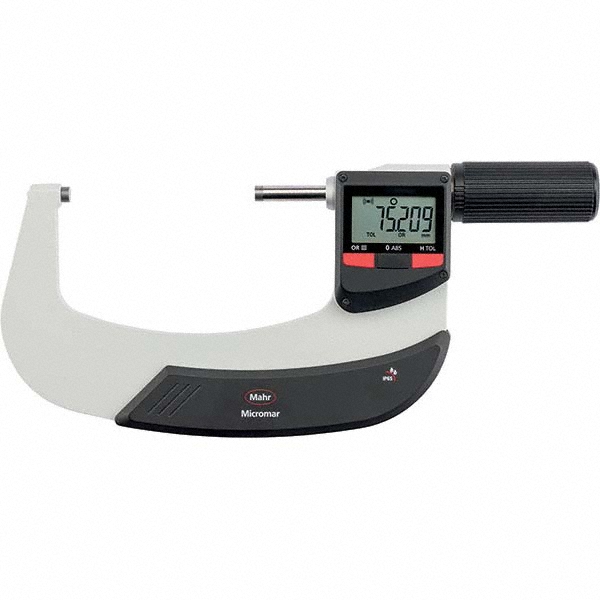 Mahr - Electronic Outside Micrometer: 25.00 mm to 2", Solid Carbide ...