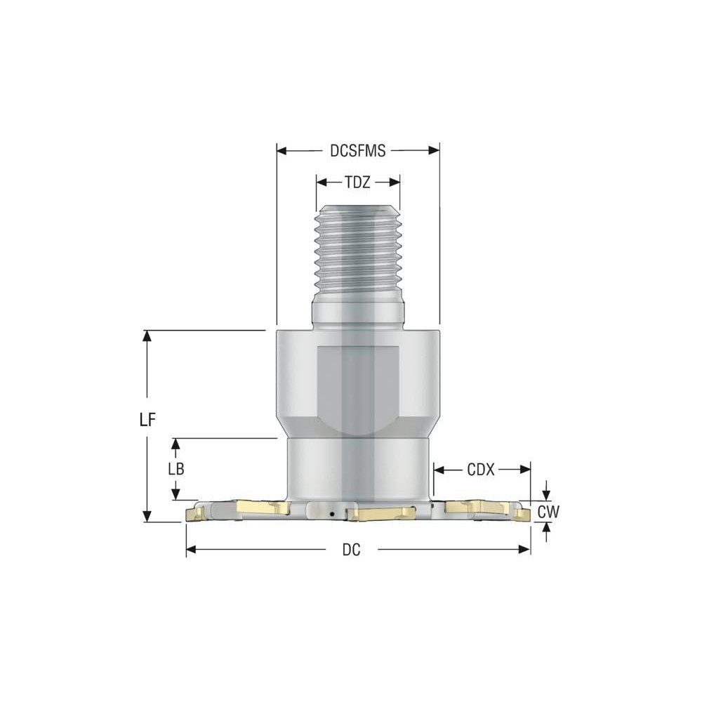Seco - Indexable Slotting Cutter: 5/32" Cutting Width, 2" Cutter Dia ...