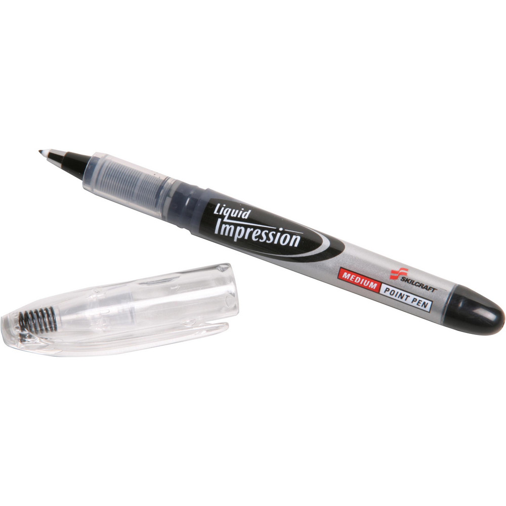 AbilityOne - MED LIQUID BLK 12/PK IMPRESSION POROUS PT PEN | MSC Direct