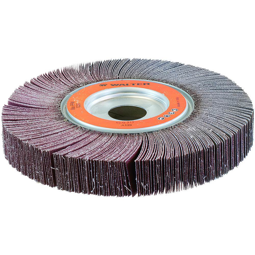 WALTER Surface Technologies - Mounted Flap Wheel: 6-1/2" Dia, 1" Face ...