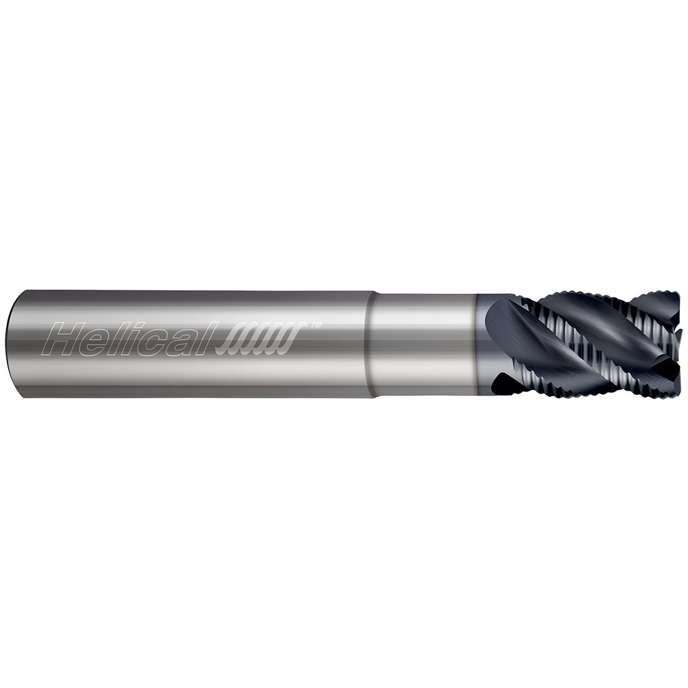 Helical Solutions - Corner Radius End Mill: 1/2" Dia, 1-5/8" LOC, 0.0600" Radius, 4 Flute, Solid ...