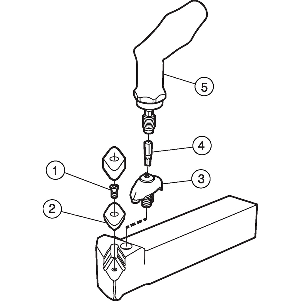 Sandvik Coromant - Indexable Turning Toolholder: CP-25BL-2020-12, Clamp ...