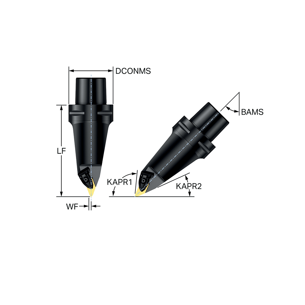 Sandvik Coromant - Indexable Turning Toolholder: C6-CP-70BL00130-12B ...