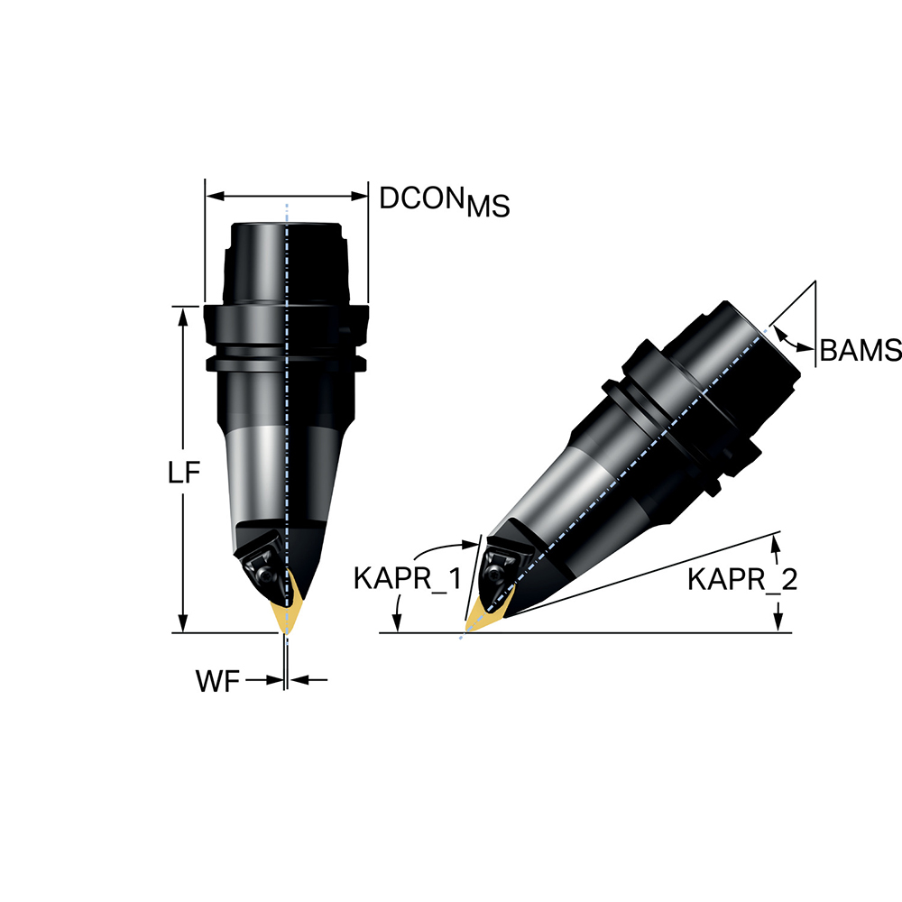 Sandvik Coromant - Indexable Turning Toolholder: HT06-CP70BL00130-12B ...