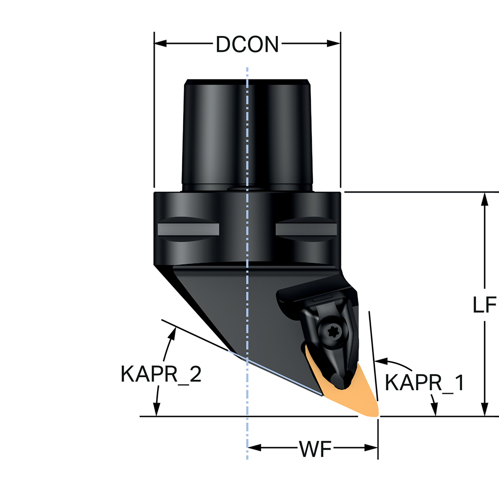 Sandvik Coromant - Indexable Turning Toolholder: C5-CP-25BL-35060-12B ...
