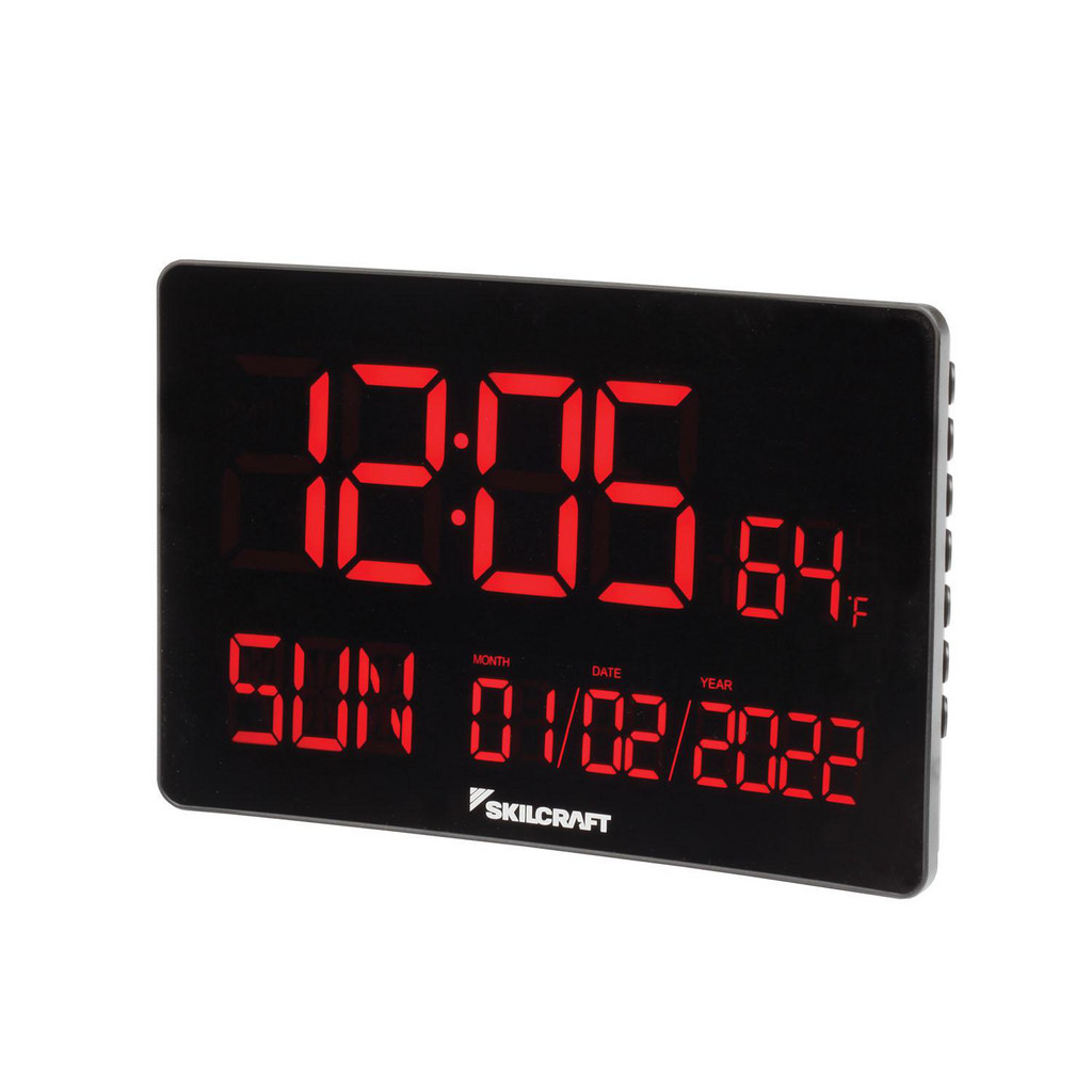 AbilityOne - 2.5" 12 OR 24 HR LED SELF SET DIGITAL CLOCK | MSC Direct