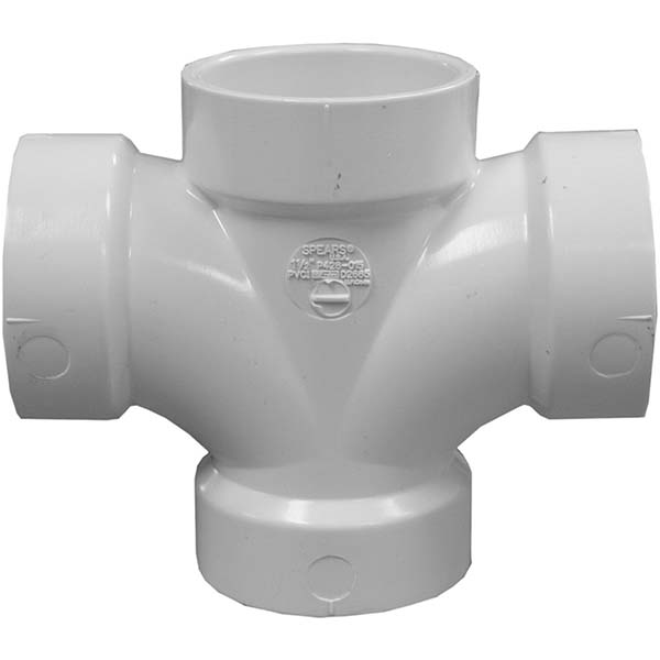 Jones Stephens - Drain, Waste & Vent Double Sanitary Tee: 2" Fitting ...