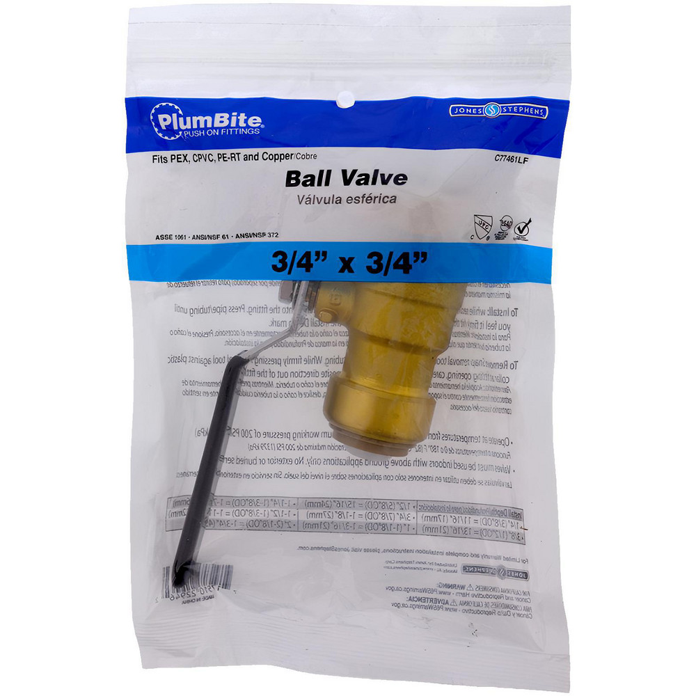 Jones Stephens - Push-to-Connect Push-to-Connect Fitting: Ball Valve, 3 ...