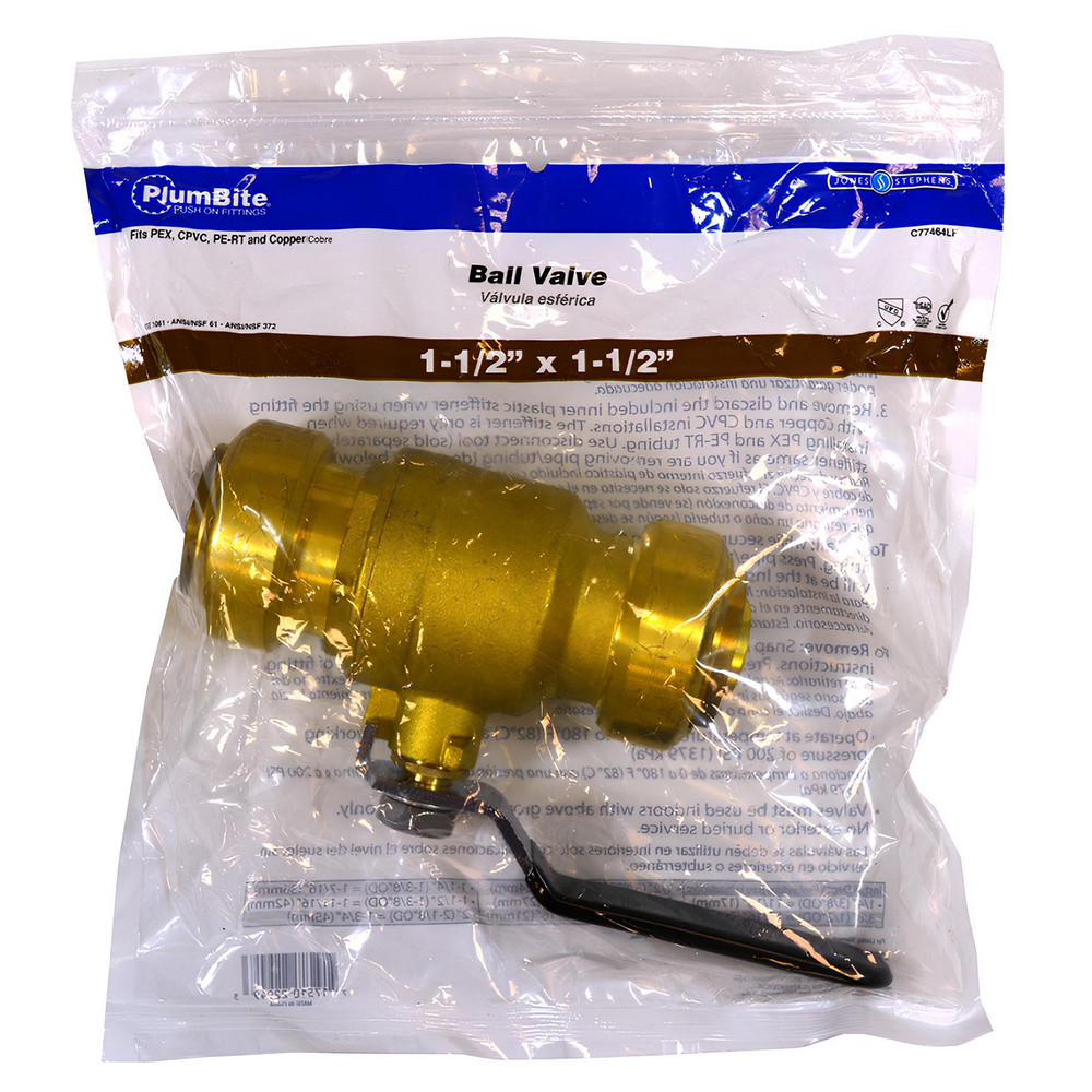 Jones Stephens - Push-to-Connect Push-to-Connect Fitting: Ball Valve, 1 ...