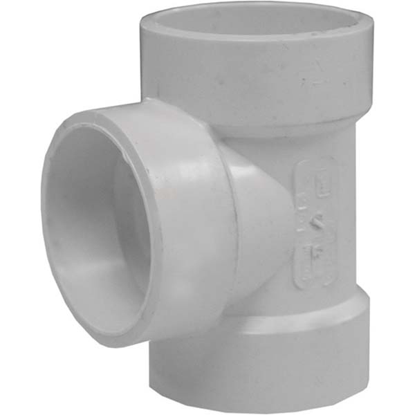Jones Stephens - Drain, Waste & Vent Tee: 2" Fitting, Hub x Hub x Hub ...