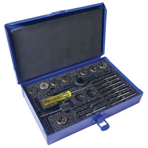 Greenfield Threading - Tap & Die Set: #0-80 to #10-24 Taps, #0-80 to ...