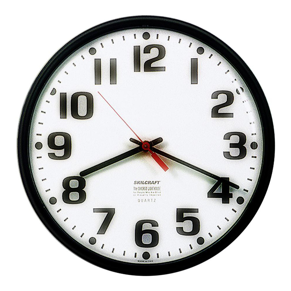 AbilityOne - Wall Clocks: Display Type: Analog; Power Source: (1) AA ...