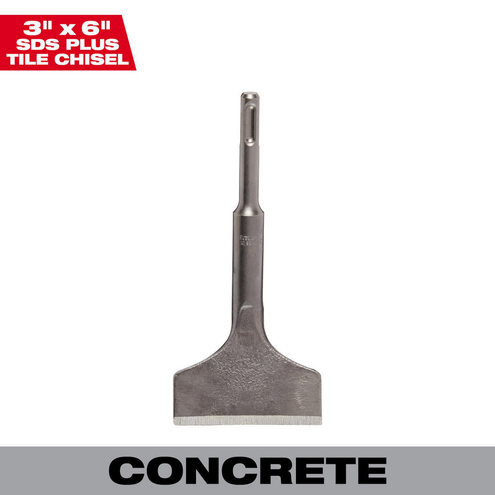 Milwaukee Tool - Hammer & Chipper Replacement Chisels: Chisel Type: Tile; Head Width (Inch): 3 ...