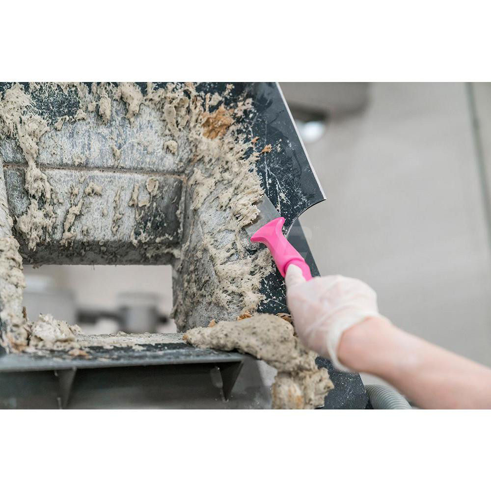 Vikan - Stainless Steel Scraper with Threaded Handle, 2", Blue | MSC Direct