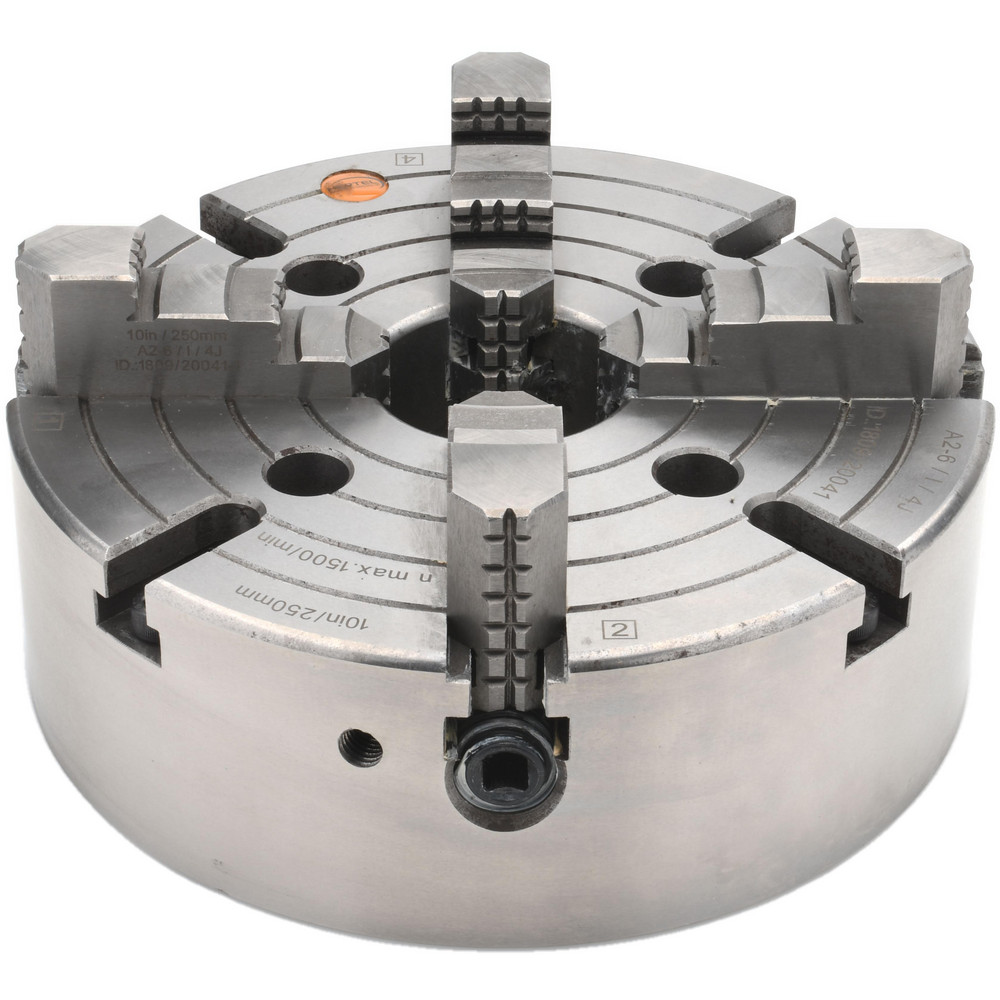 Hertel - Manual Lathe Chuck: 10", 4 Jaws, Independent | MSC Direct