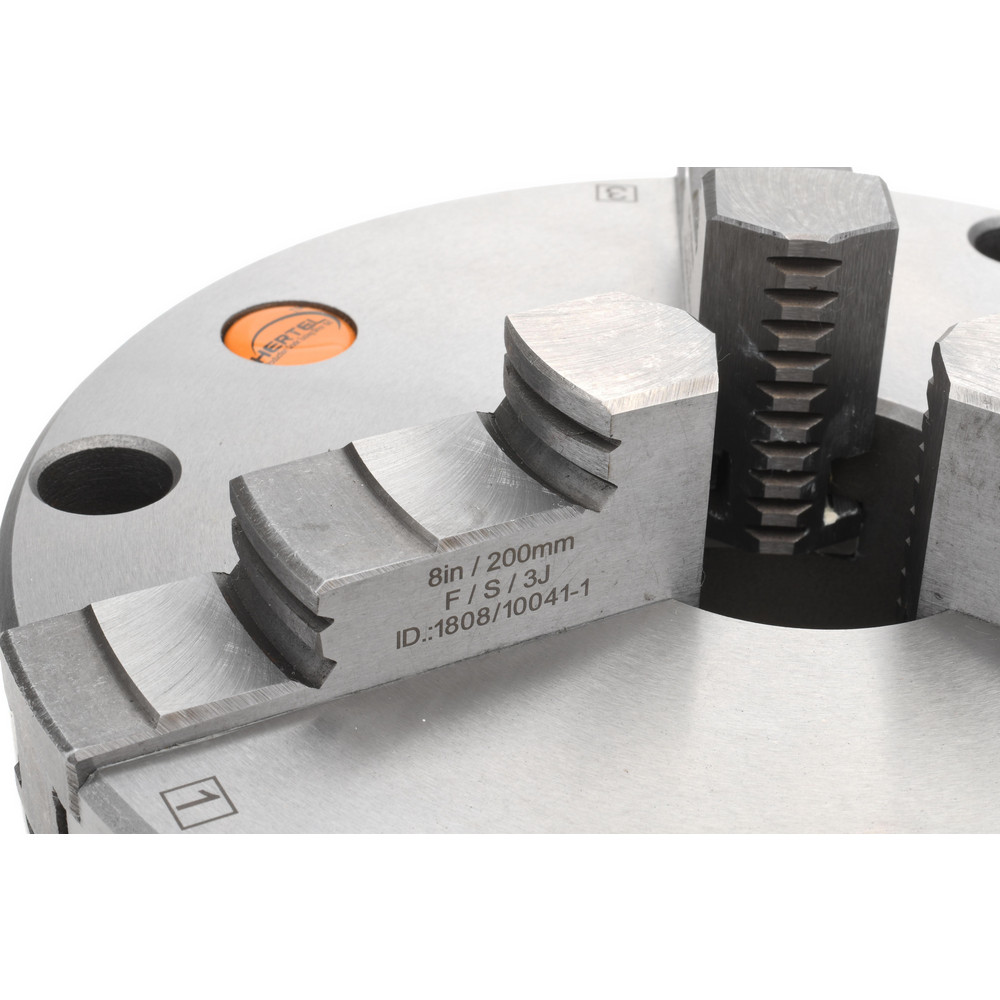 Hertel - Manual Lathe Chuck: 8", 3 Jaws, Self-Centering | MSC Direct