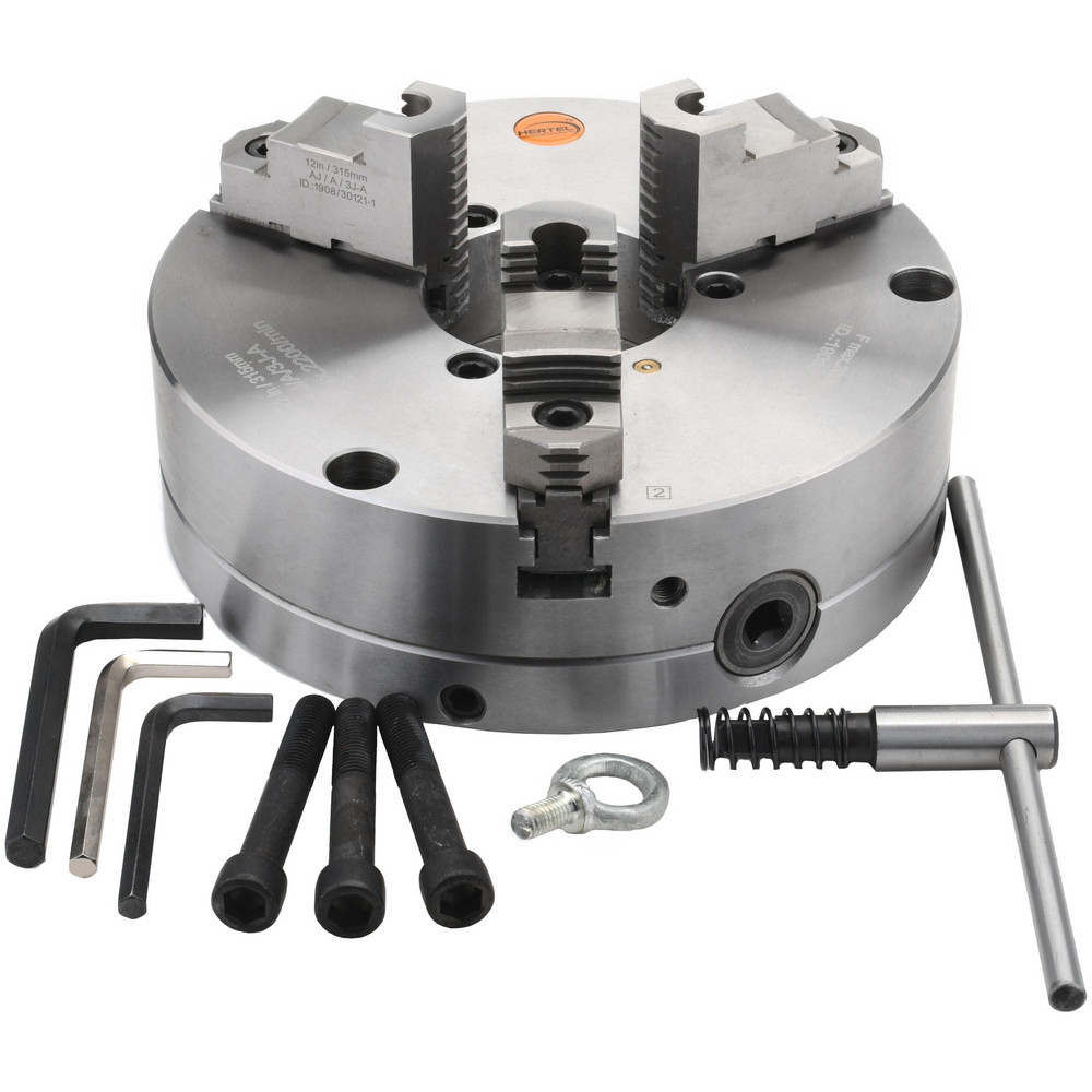Hertel - Manual Lathe Chuck: 12", 3 Jaws, Self-Centering | MSC Direct