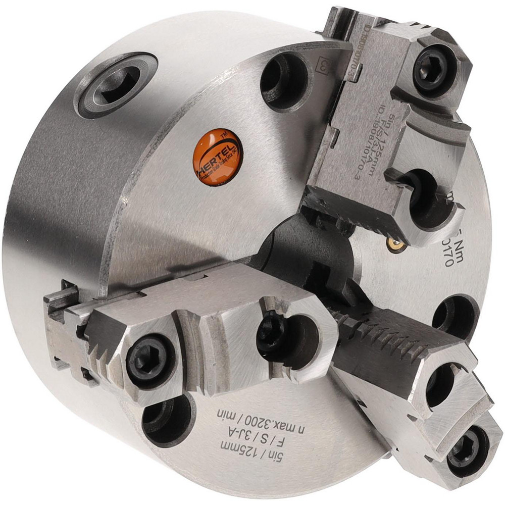 Hertel - Manual Lathe Chuck: 5", 3 Jaws, Self-Centering | MSC Direct