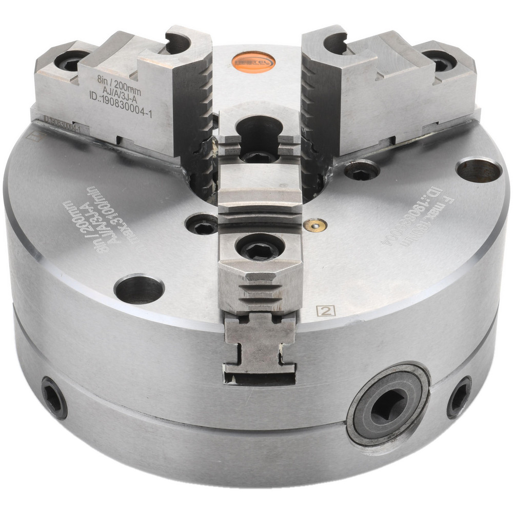 Hertel - Manual Lathe Chuck: 8", 3 Jaws, Self-Centering | MSC Direct