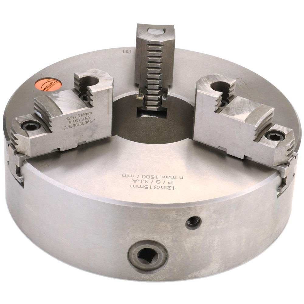 Hertel - Manual Lathe Chuck: 12", 3 Jaws, Self-Centering | MSC Direct