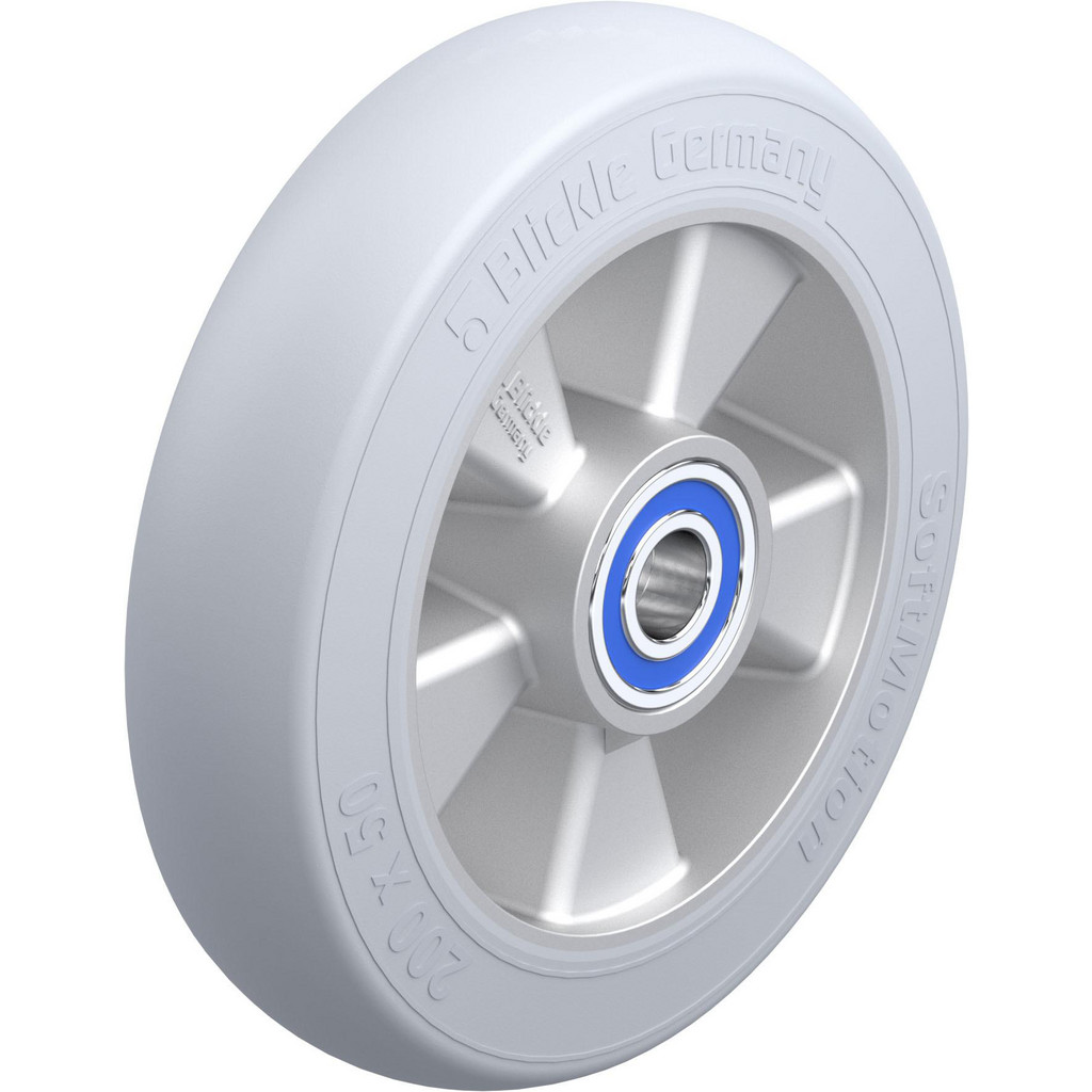 Blickle - Rigid & Swivel Caster Wheel: Rubber, 8" Dia, 2" Wide | MSC Direct
