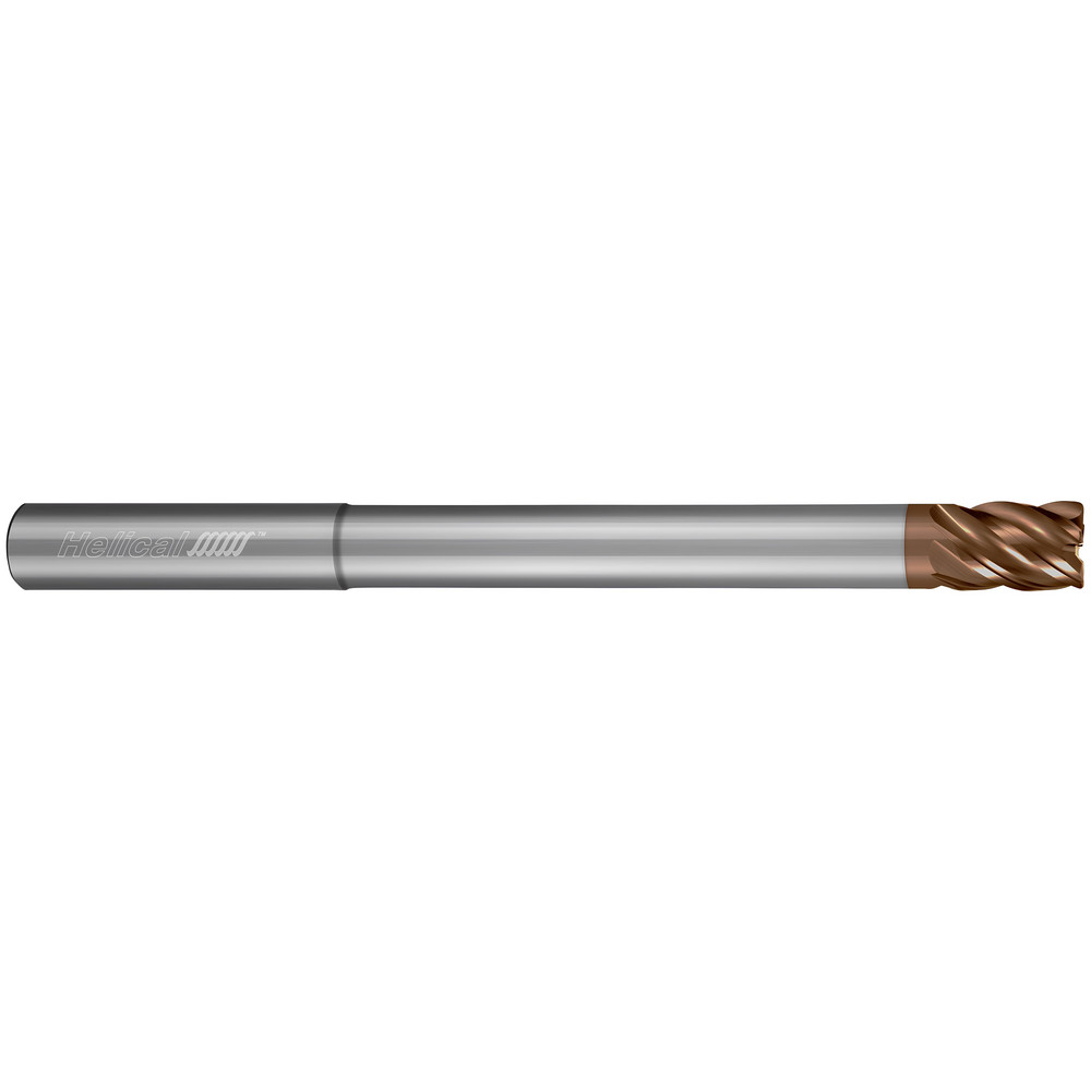 Helical Solutions - Corner Radius End Mill: 1/2" Dia, 2" LOC, 0.0600" Radius, 6 Flute, Solid ...
