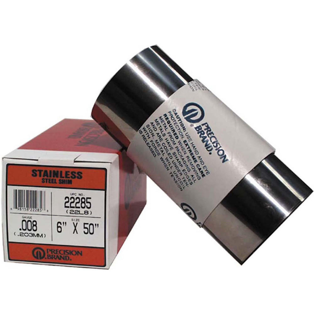 Precision Brand - Metal Shim Stock: Roll, Stainless Steel | MSC Direct