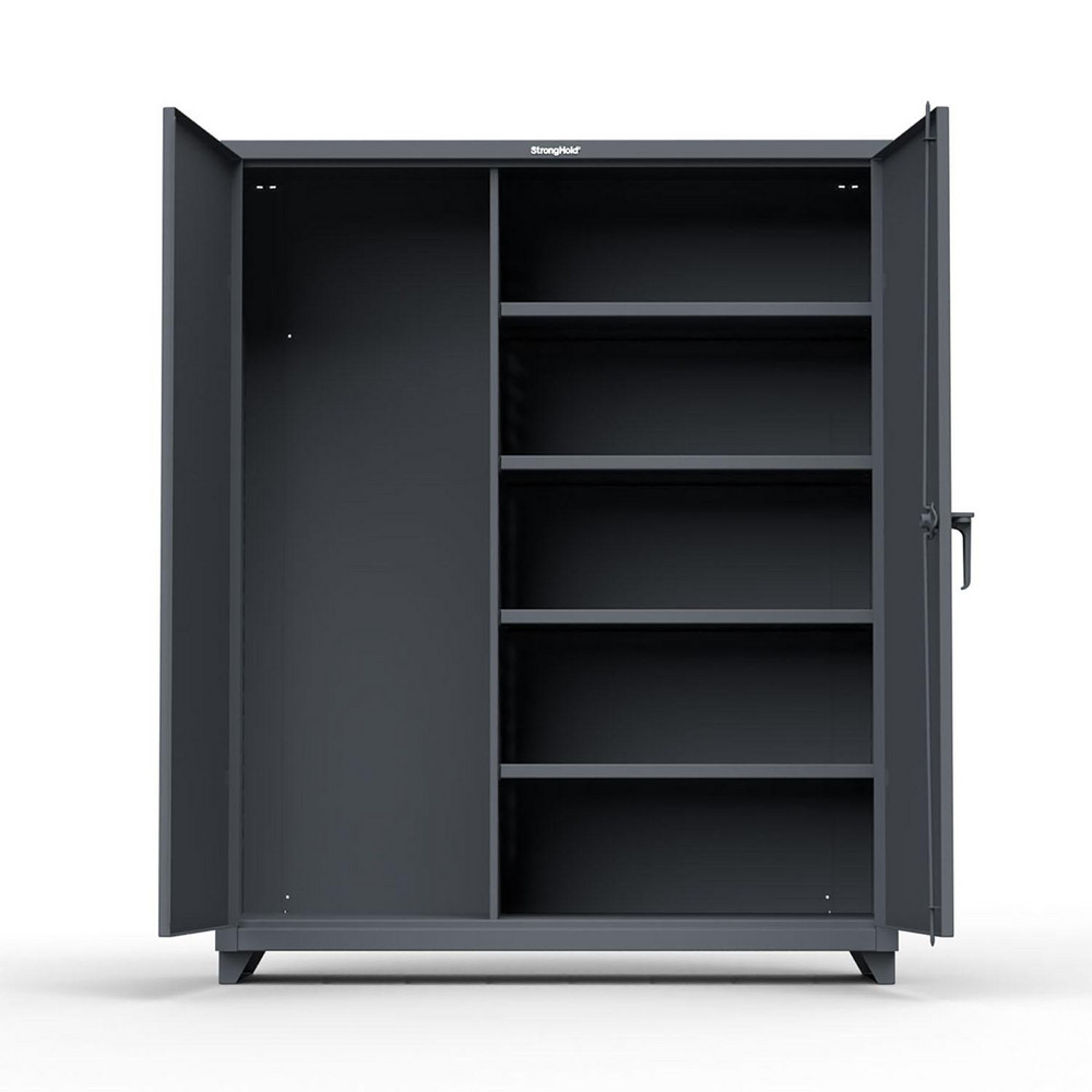 Strong Hold - Steel Heavy-Duty Janitorial Cabinet: 60" Wide, 24" Deep ...