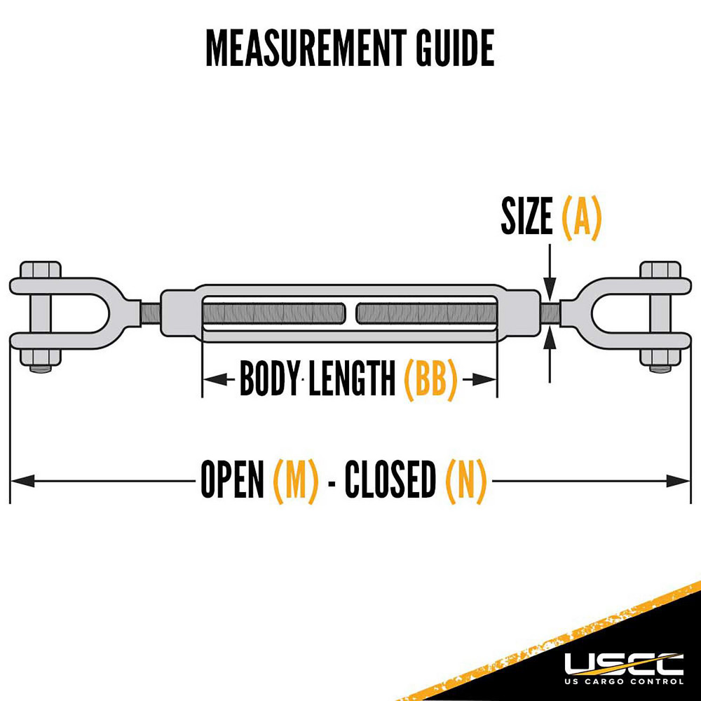 US Cargo Control - Turnbuckles: Turnbuckle Type: Jaw & Jaw; Thread Size ...