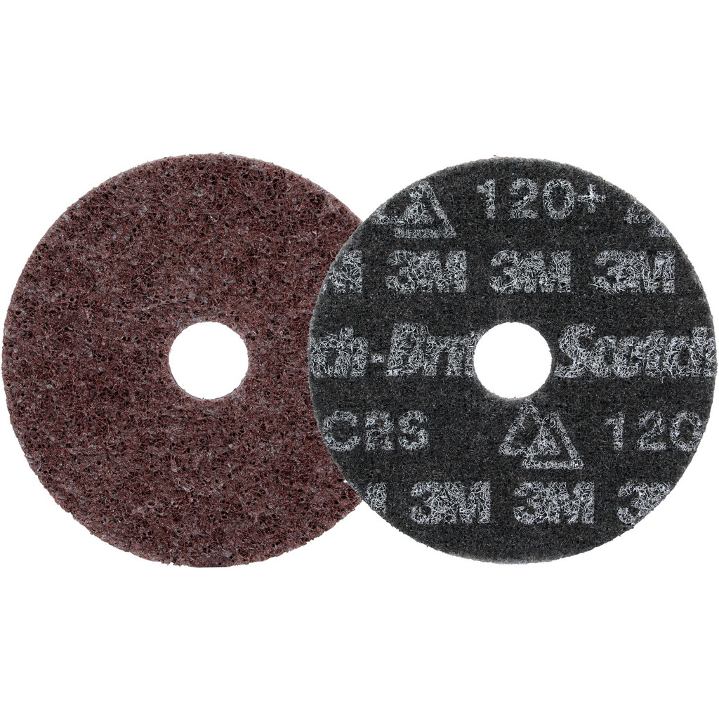 3M - Hook & Loop Disc: 4-1/2" Dia, 7/8" Hole, 120 Grit, Non-Woven ...