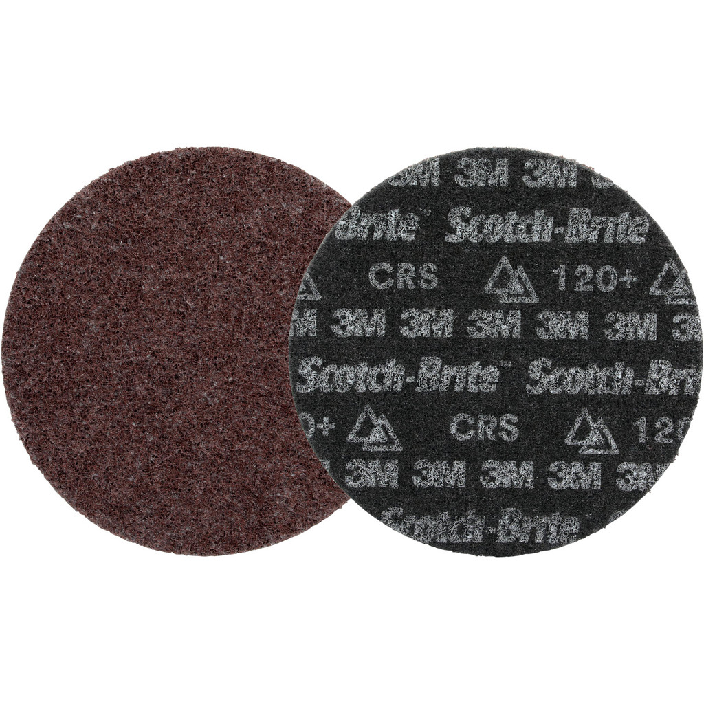 3M - Hook & Loop Disc: 7" Dia, 120 Grit, Non-Woven, Precision Shaped ...