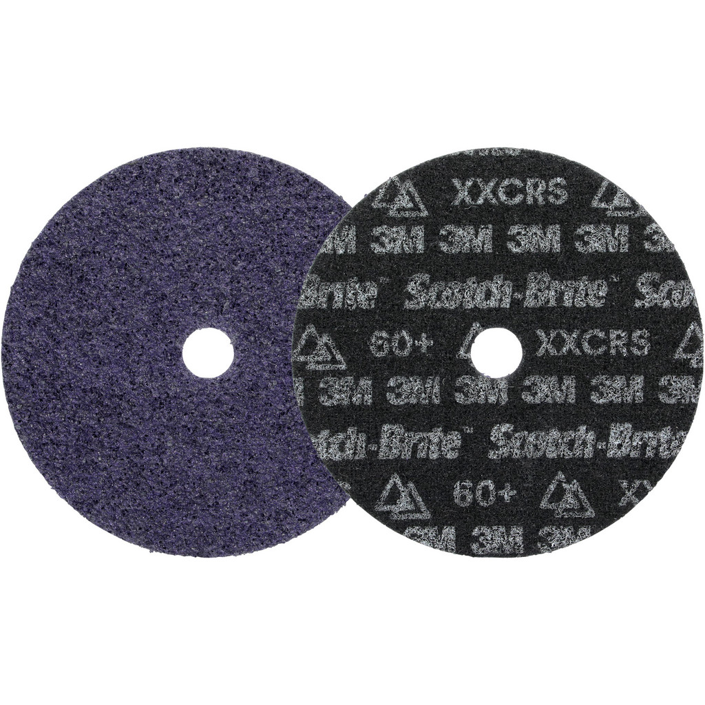 3M - Hook & Loop Disc: 7" Dia, 7/8" Hole, 60 Grit, Non-Woven, Precision ...