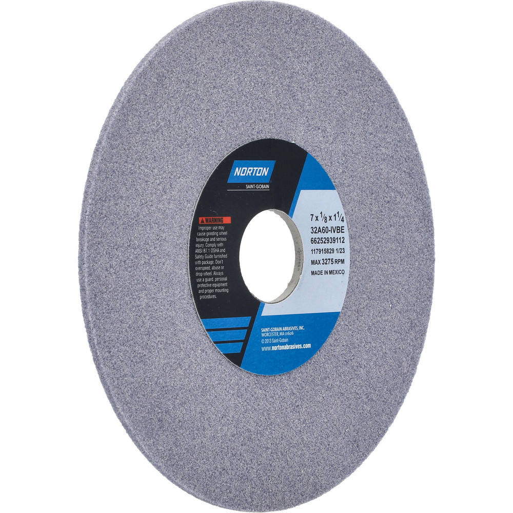 Norton - Surface Grinding Wheel: 7" Dia, 1/8" Thick, 1-1/4" Arbor, 60 ...