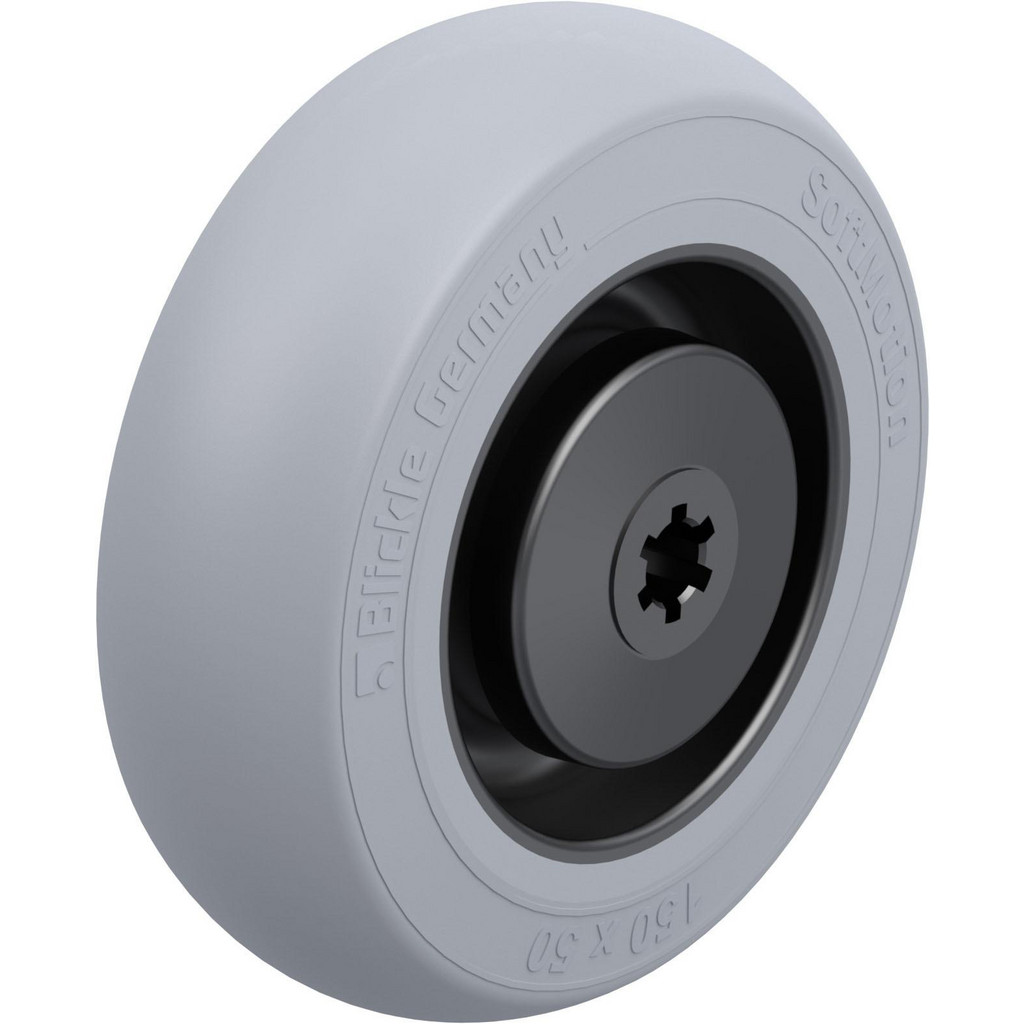 Blickle - Rigid & Swivel Caster Wheel: Rubber, 6" Dia, 2" Wide | MSC Direct