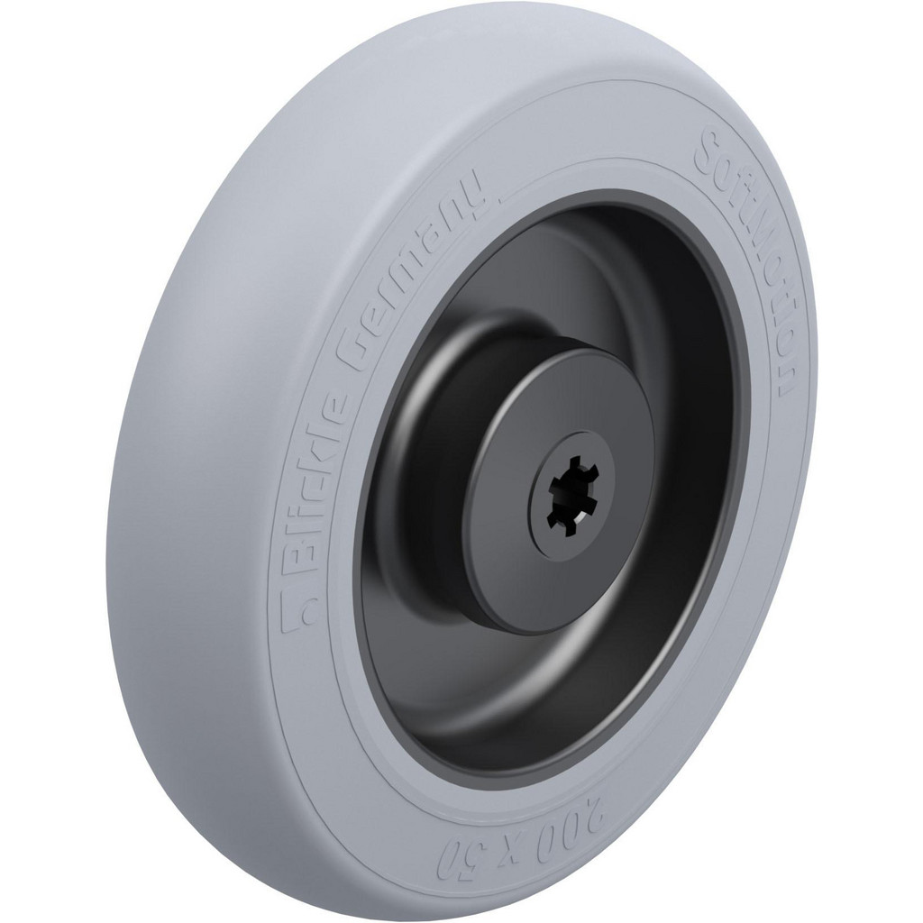 Blickle - Rigid & Swivel Caster Wheel: Rubber, 8" Dia, 2" Wide | MSC Direct