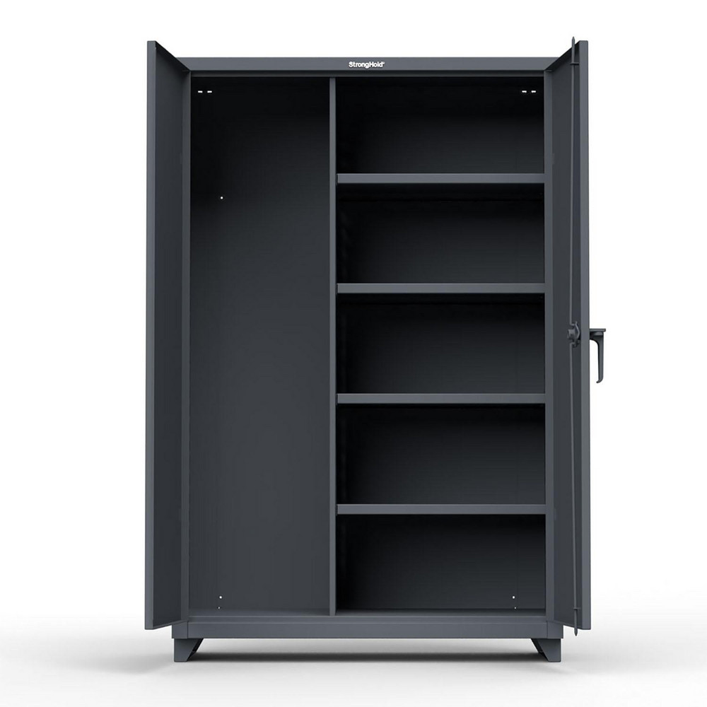 Strong Hold - Steel Heavy-Duty Janitorial Cabinet: 48" Wide, 24" Deep ...
