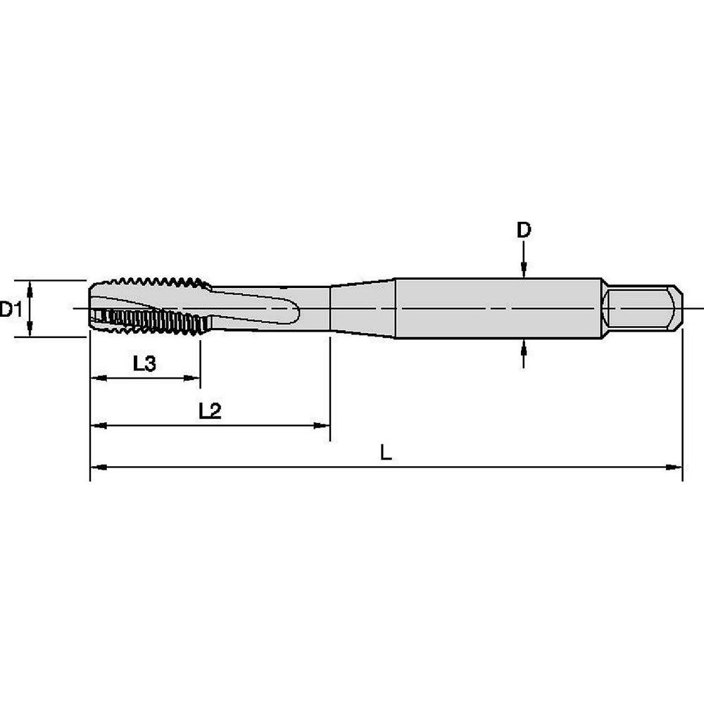 Widia - Spiral Flute Tap: #4-48, UNF, 3 Flute, Plug Chamfer, 3B Class ...