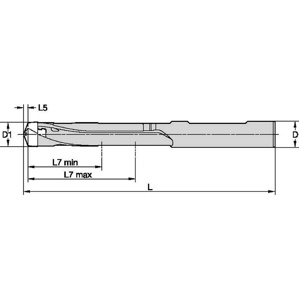 Kennametal - Replaceable-Tip Drill: 14 to 10.5 mm Dia, 60 mm Max Depth ...
